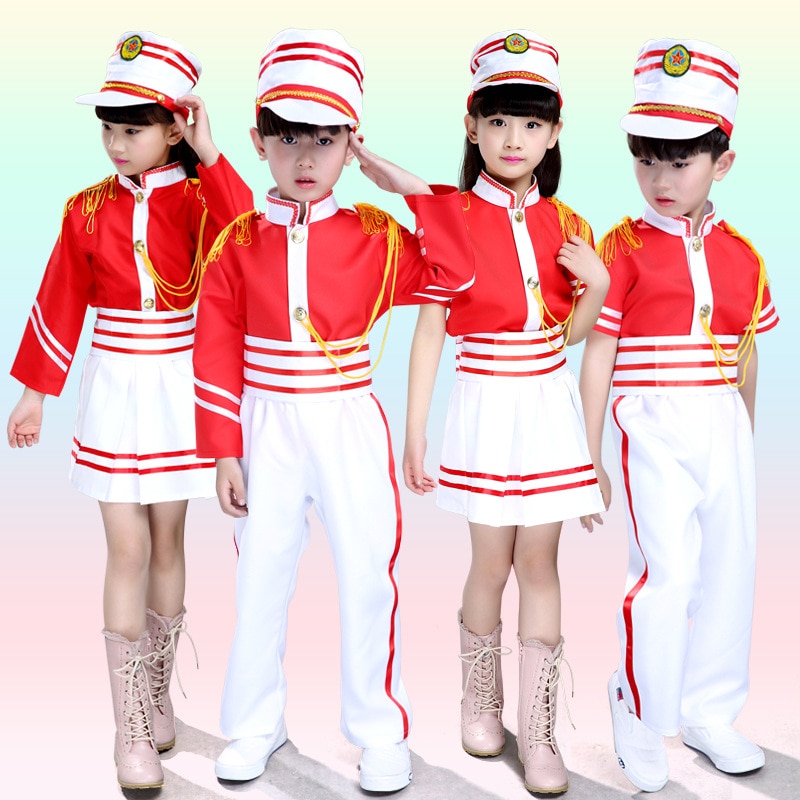 Children Drum Team Costume Children School Stage P... – Grandado