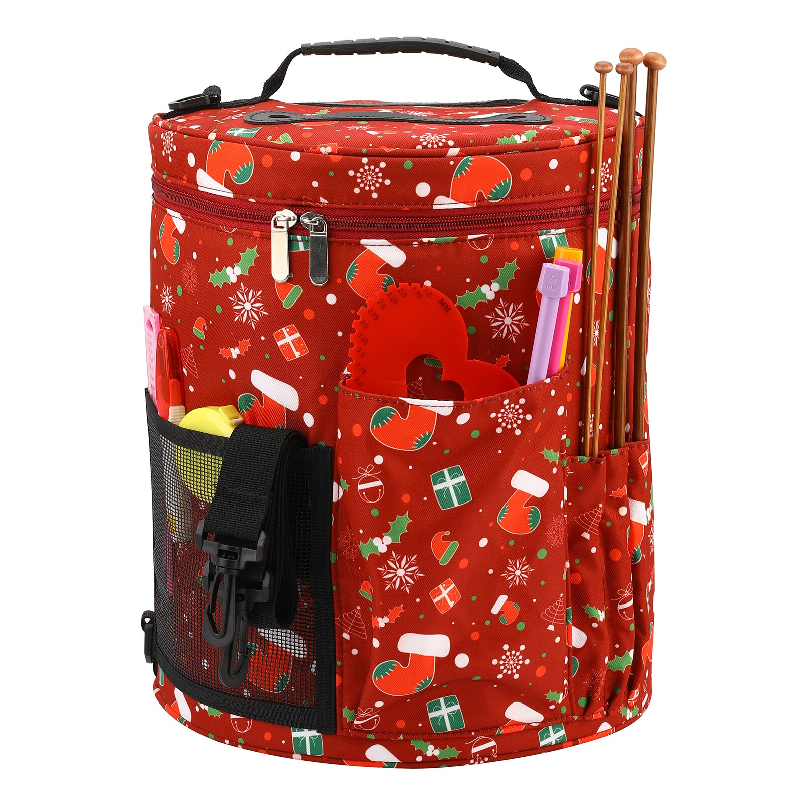 Red Color Knitting Tote Bag Large Yarn Storage Bag... – Grandado