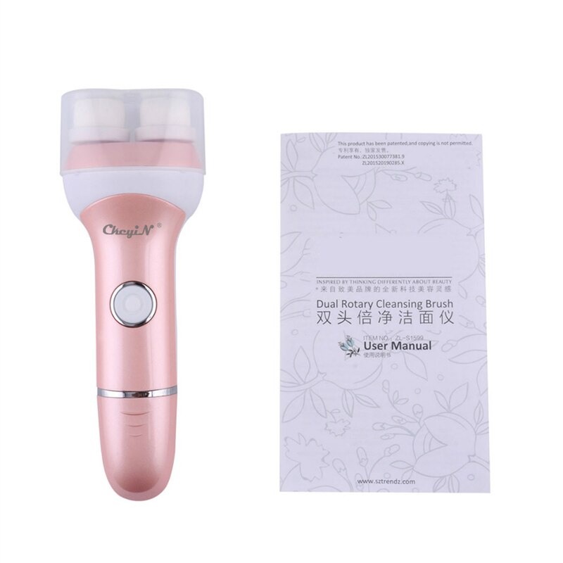 Double Heads Electric Facial Cleansing Brush Face ... – Grandado
