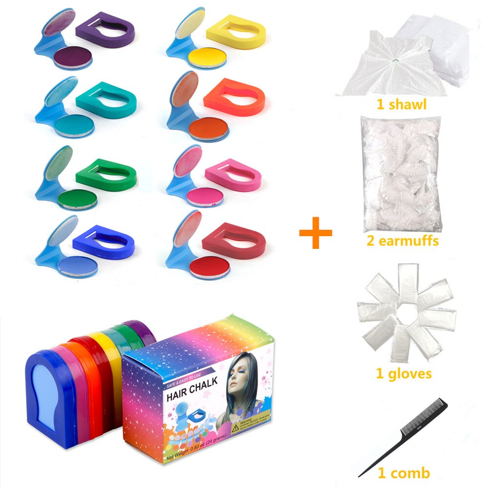 8 Colors/Box Hair Dye Powder DIY Temporary Colorfu... – Grandado
