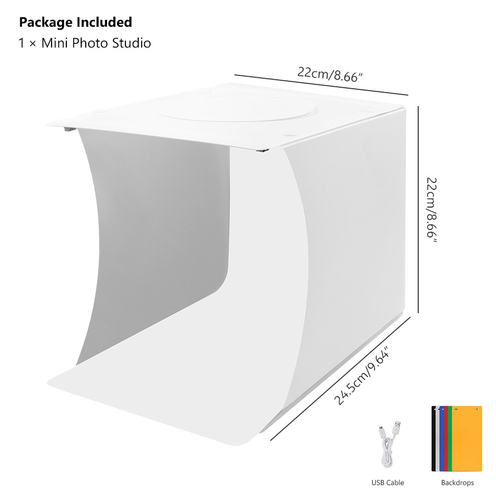 24.5x22x22cm Lightbox Folding Portable Photo Studi... – Vicedeal