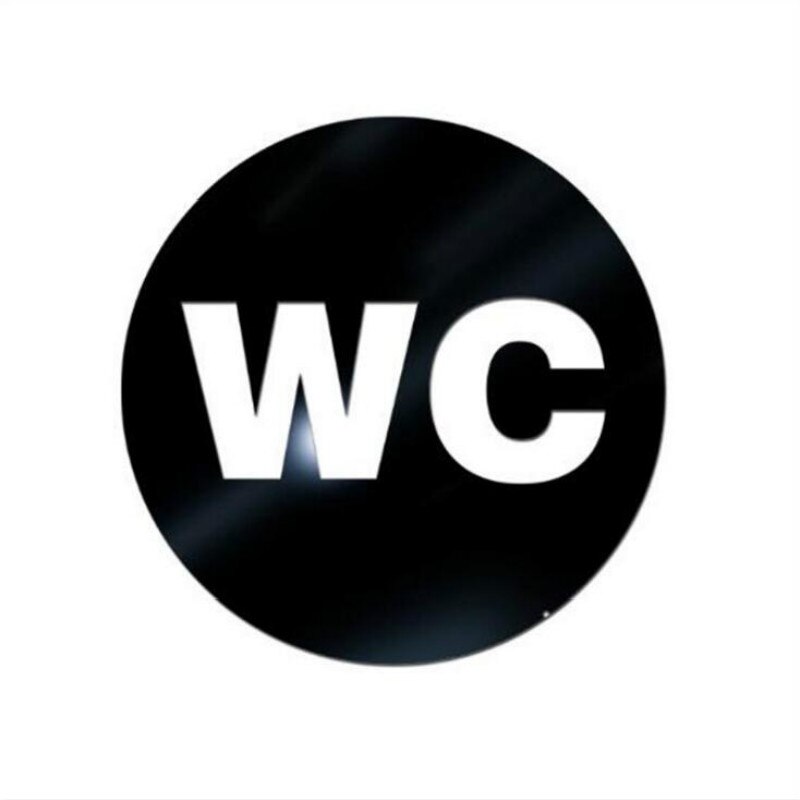 1pc WC Toilet Bathroom Door Wall Sticker Acrylic D... – Grandado