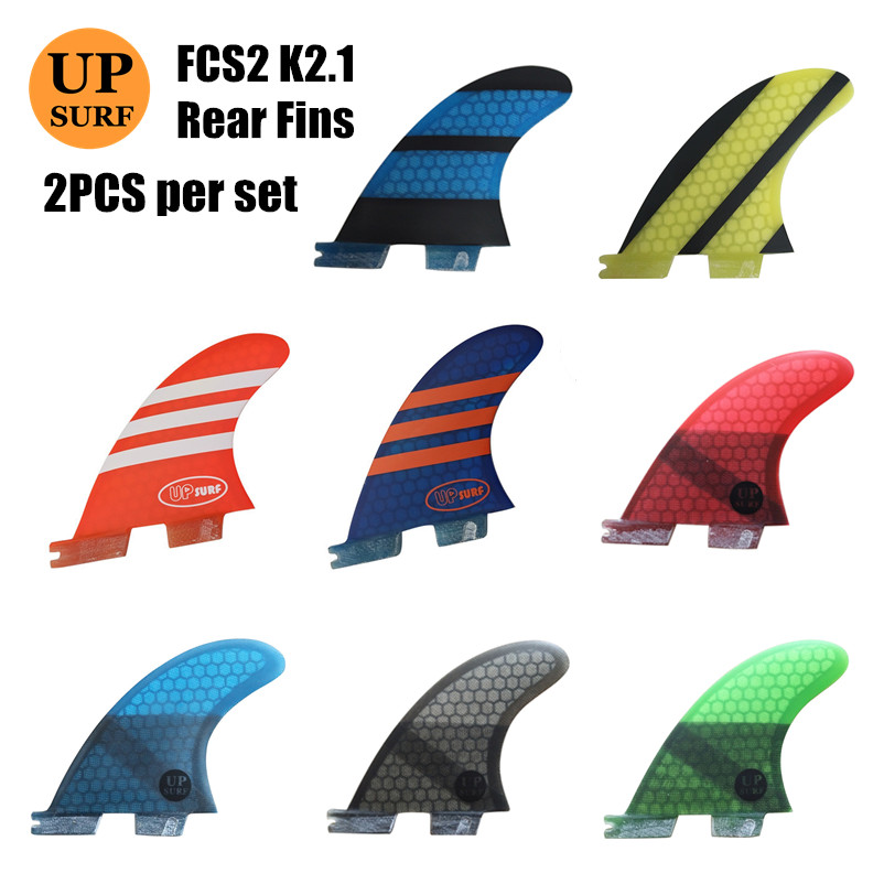 Surf FCS 2 K2.1 rear Fin yellow Fibreglass Quilhas... – Vicedeal