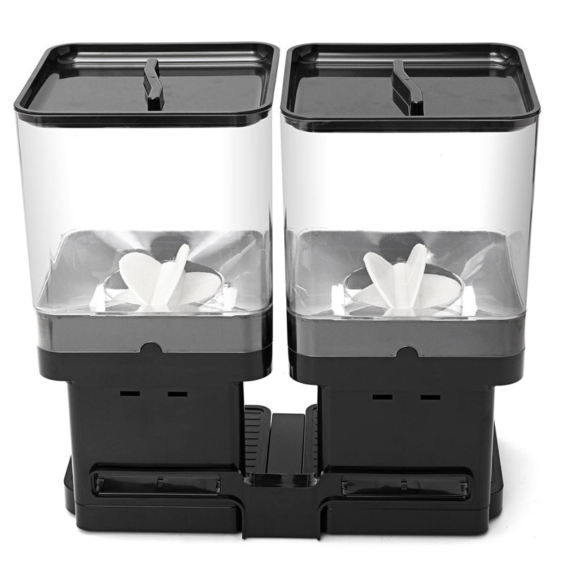Double Cereal Dispenser Storage Container Dry Food... – Grandado