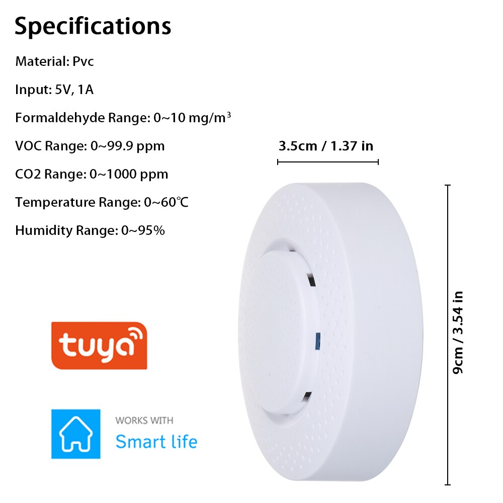 Tuya Smart Wifi Air Monitor, Formaldehyde Detector... – Grandado