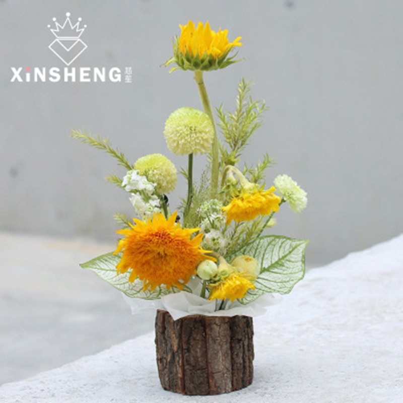 Round Flower Bark Boxes Lid Hug Florist Flower Buc... – Grandado