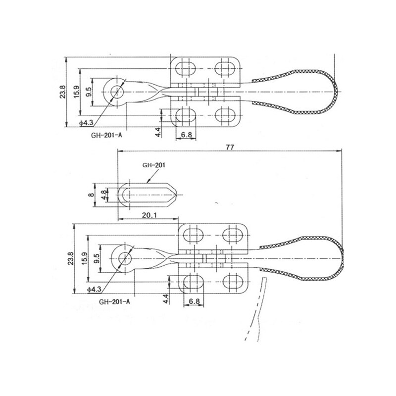 4Pcs Metal Horizontal Quick Release Hand Tool Togg... – Grandado