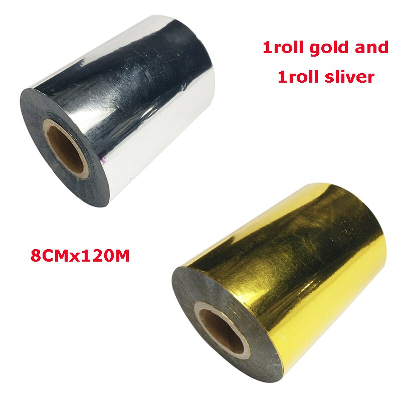 Gold and Slilver (2 rolls )8cmx120M Stamping Foil ... – Grandado