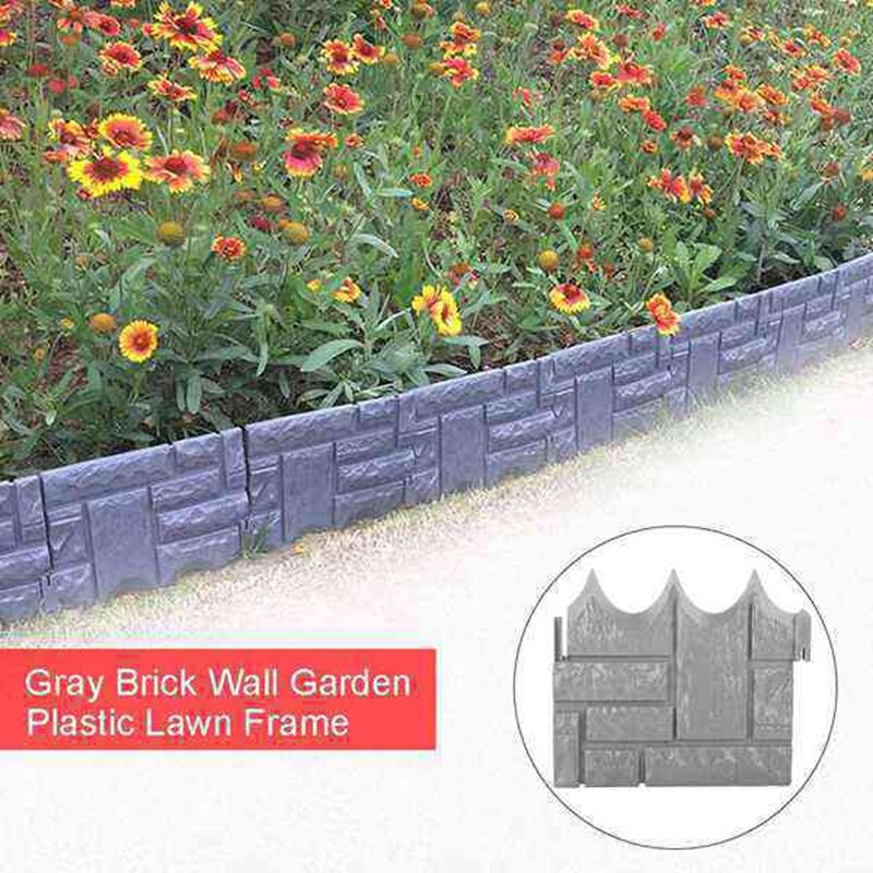 Lawn Edging Plant Border, Gray Stone Brick Flower ... – Vicedeal