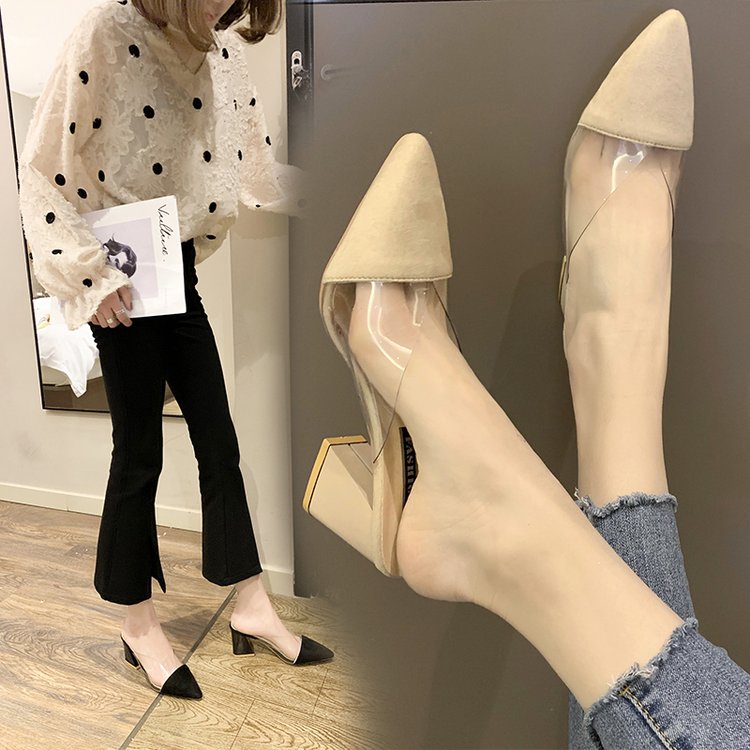 Clear PVC Transparent Pumps Sandals Perspex Heel S... – Vicedeal