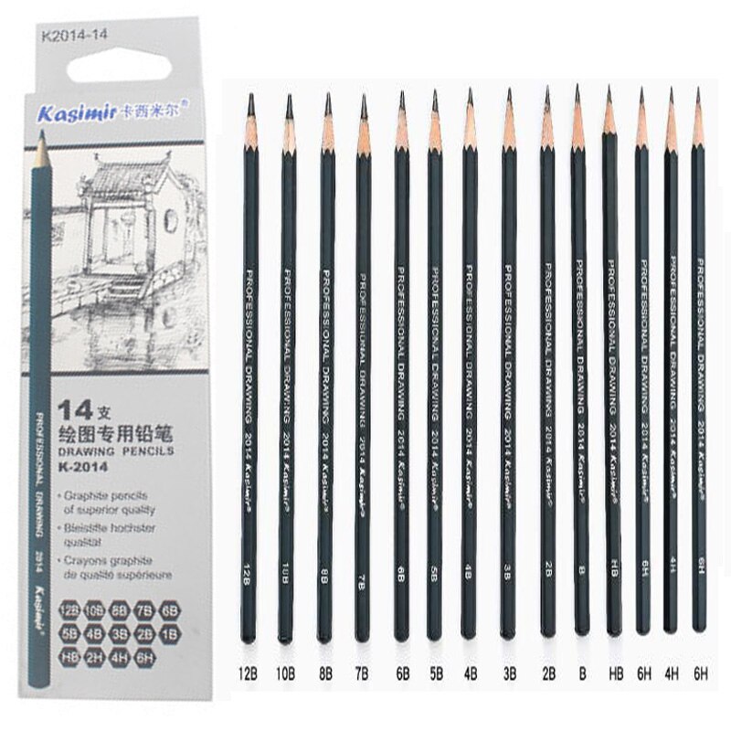 14Pcs/Set Wooden Lead Pencils Art Sketch Drawing T... – Vicedeal