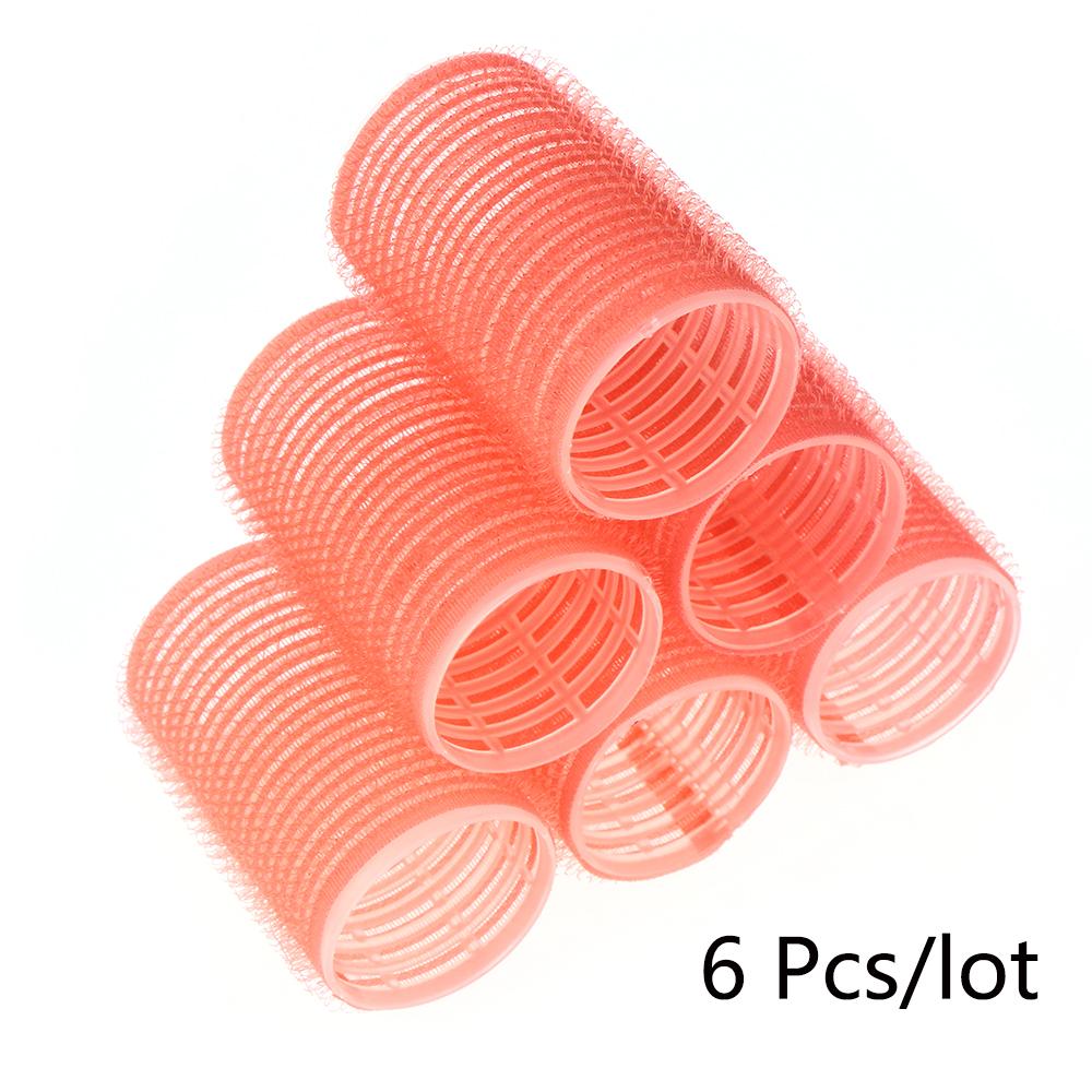 6 PCs Large Self Grip Hair Rollers Pro Salon Haird... – Grandado