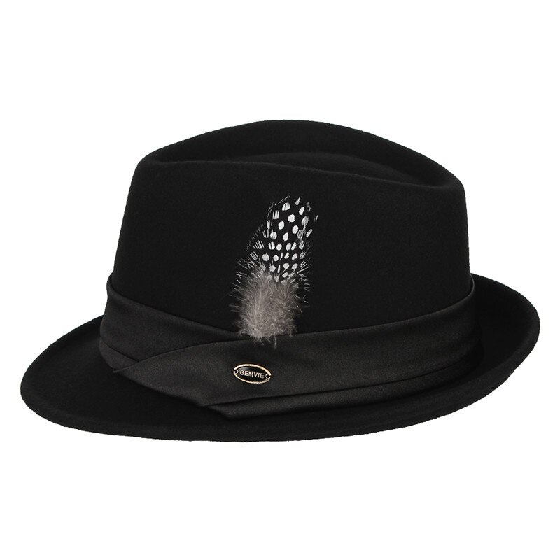 GEMVIE 100% Wol Vrouwen Trilby Met Veer Band Forme... – Vicedeal