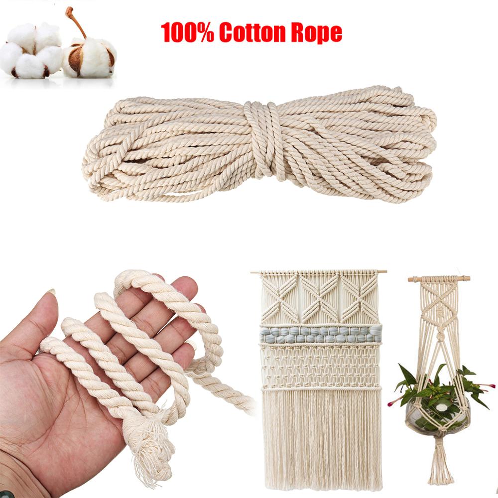 100% Cotton Rope Macrame Cords Beige Twisted Strin... – Grandado