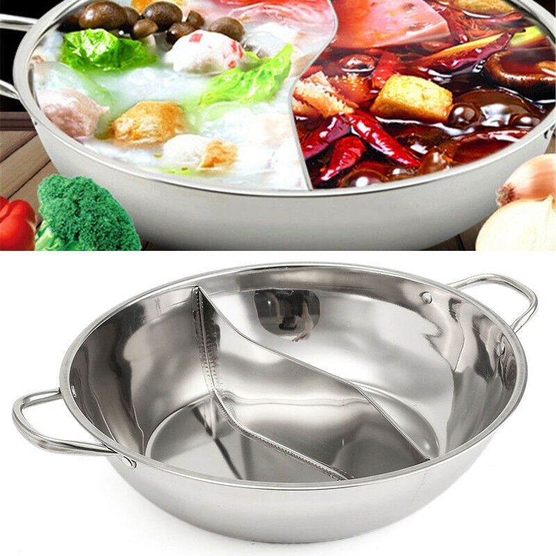 28/30cm Stainless Steel 1.5mm Thick Double Ear Sou... – Vicedeal