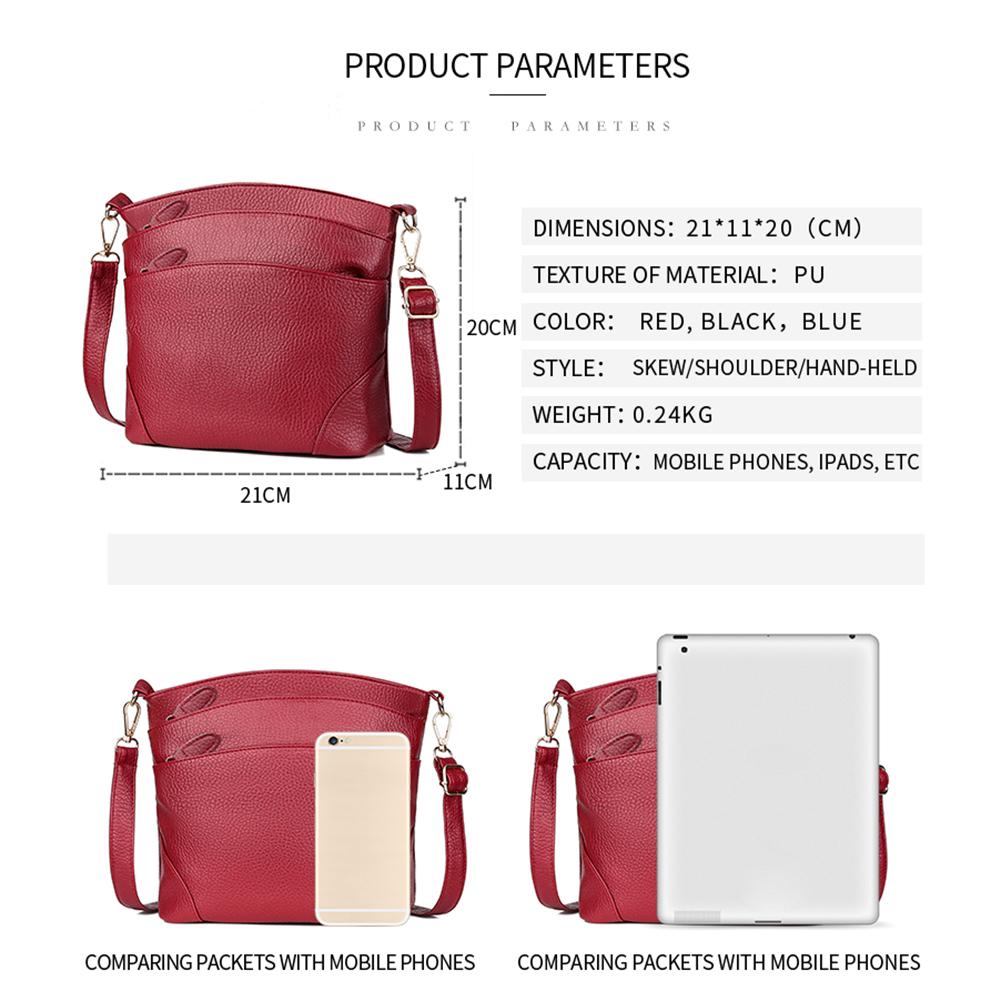 Simple Solid Color Shoulder Messenger Handbags Wom... – Vicedeal