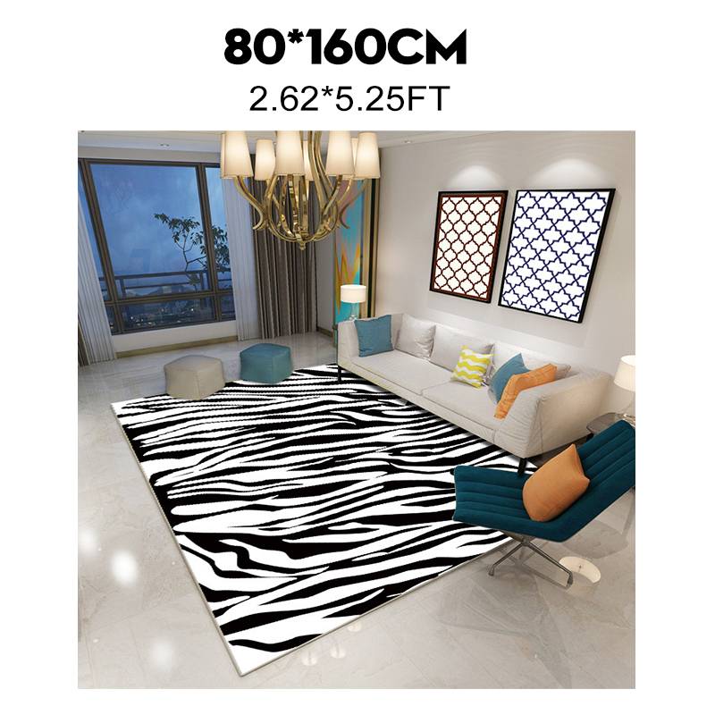 Zebra Pattern Carpet Living Room Bedroom Soft Carp... – Grandado