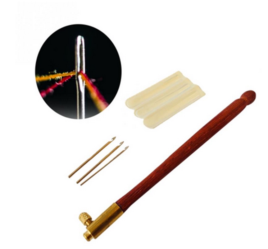 Wooden Handle Craft French With 3 Needles Embroide... – Vicedeal