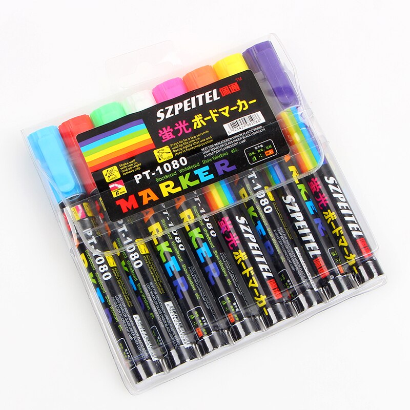 8 Colors/box Erasable Oblique Highlighter Pen Set ... – Grandado