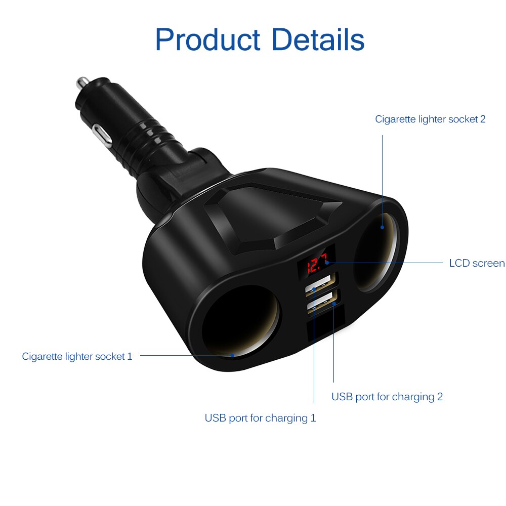 Intelligent Car Charger Chip Rotatable Adjustment ... – Grandado