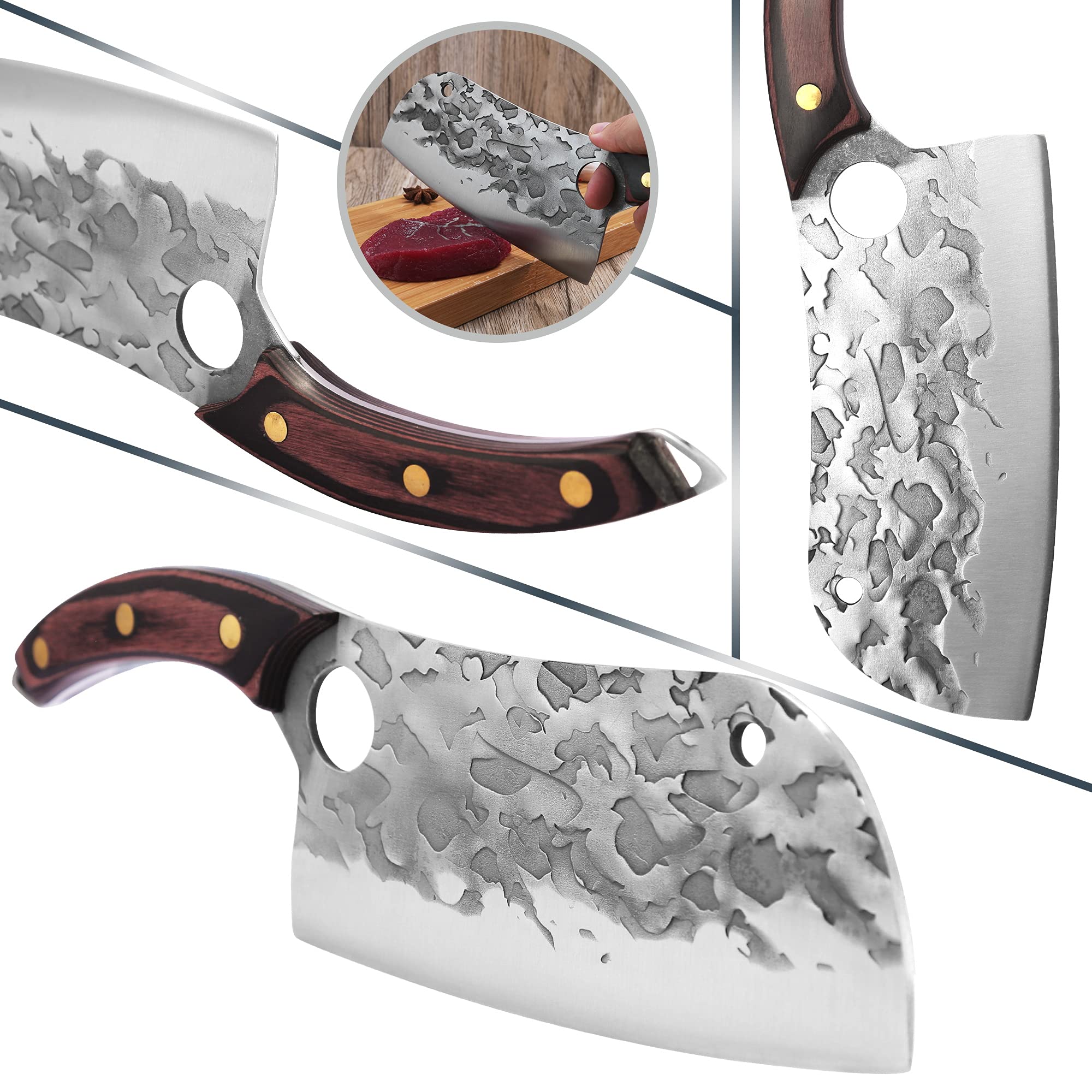 XYJ 7 Inch Full Tang Chinese Cleaver Stainless Ste... – Vicedeal