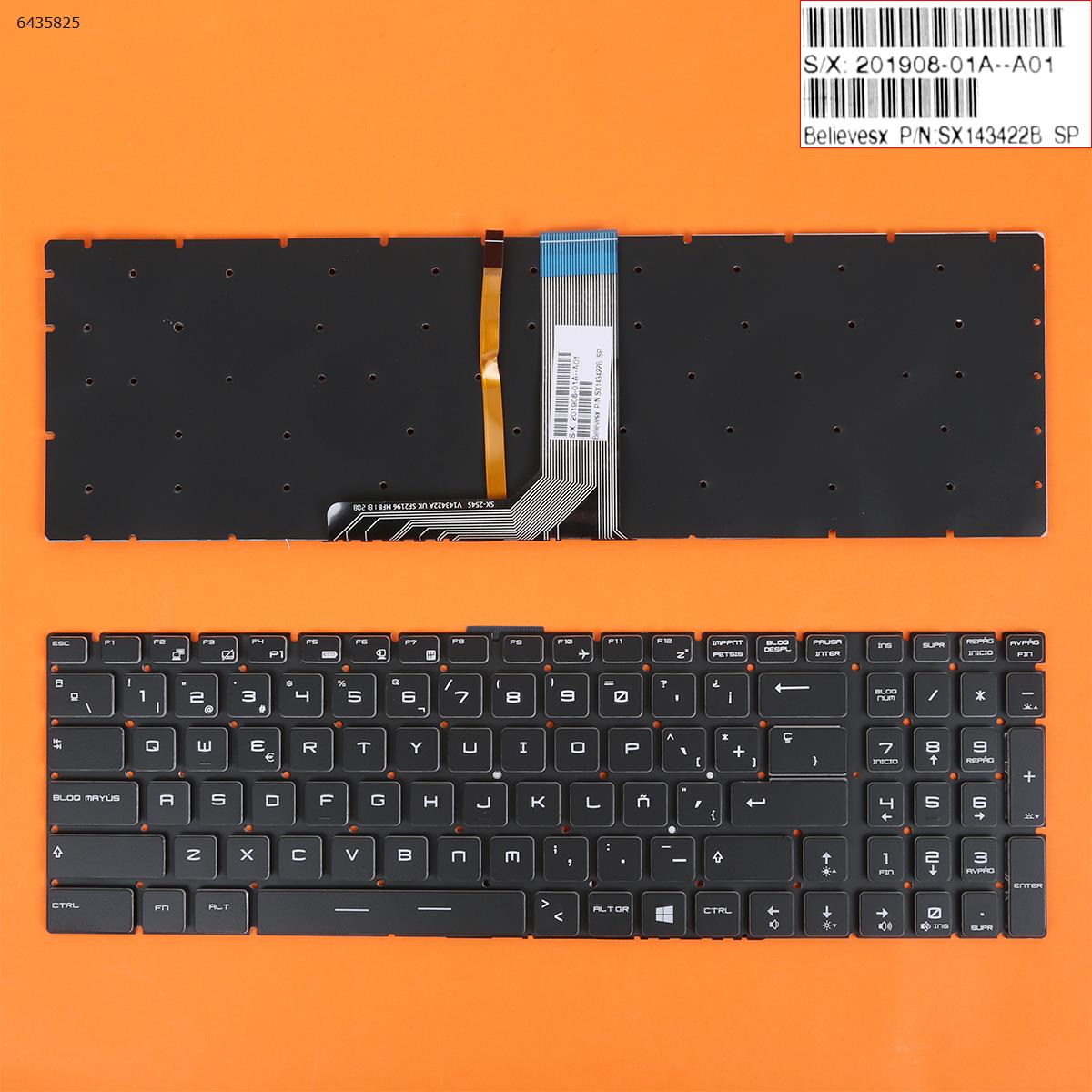 Spanish SP Replacement PC Gaming Keyboard For MSI ... – Grandado