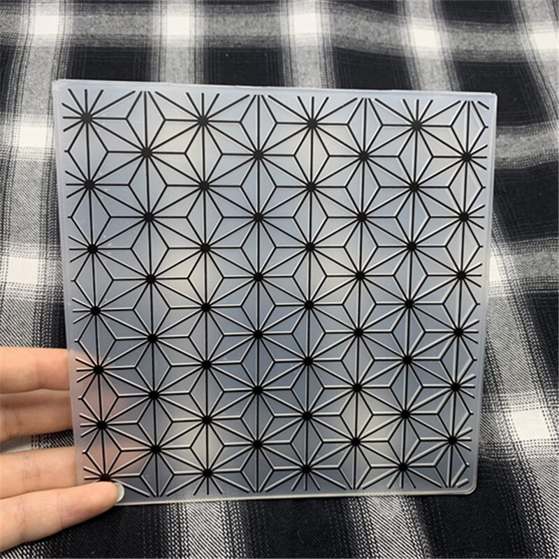 Diamond background Flower print DIY Plastic Emboss... – Grandado