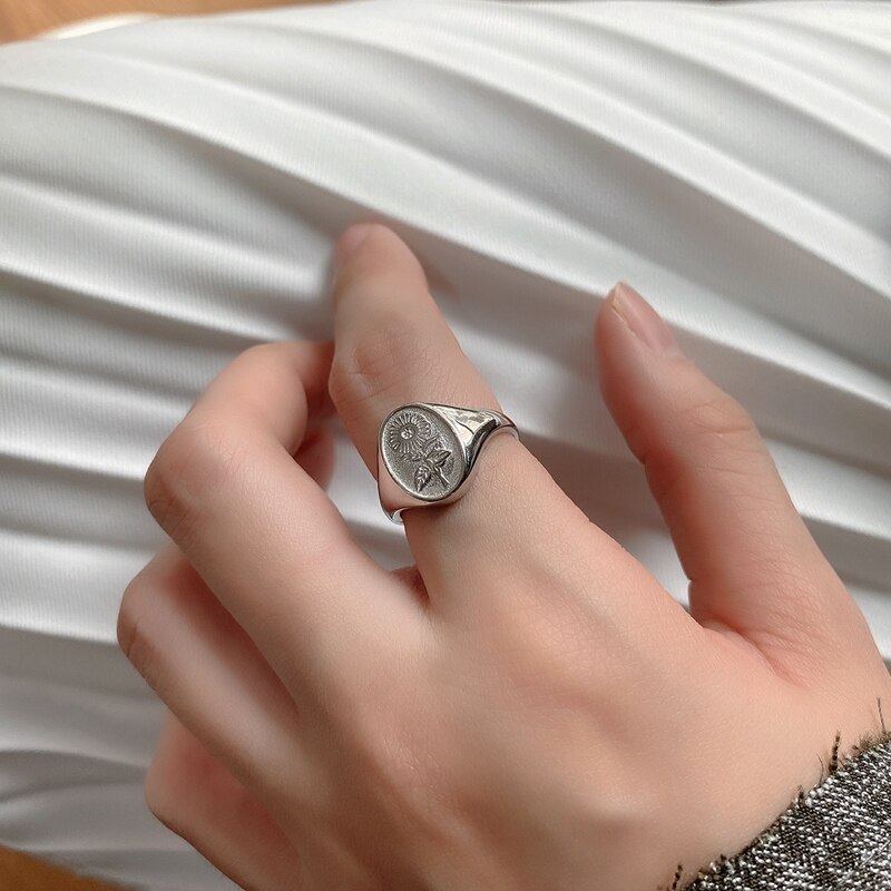 Silvology 925 sterling silver ovala solrosringar r... – Grandado