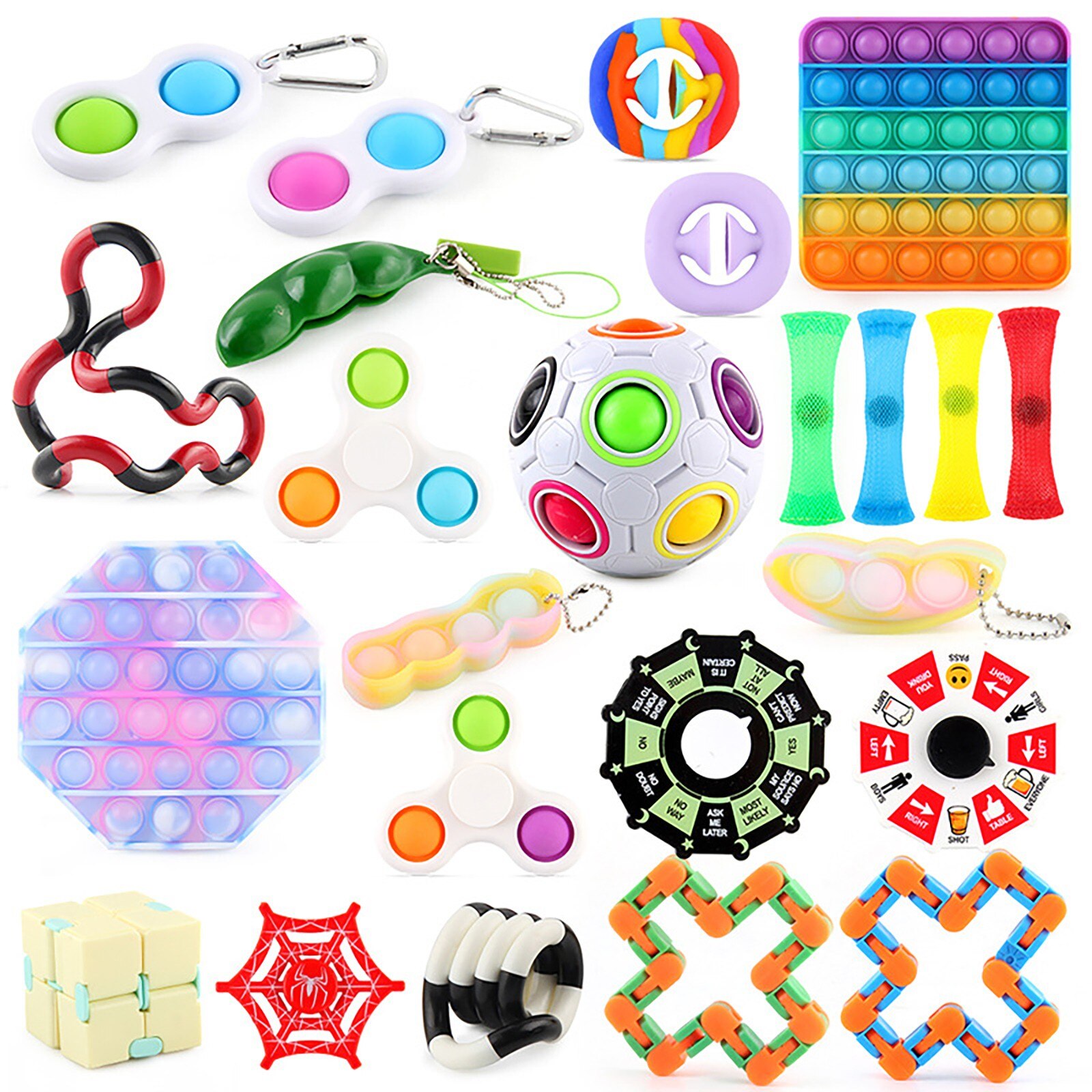 Funny Fidget Toys Simple Dimple Poppit Toy Bubble ... – Vicedeal