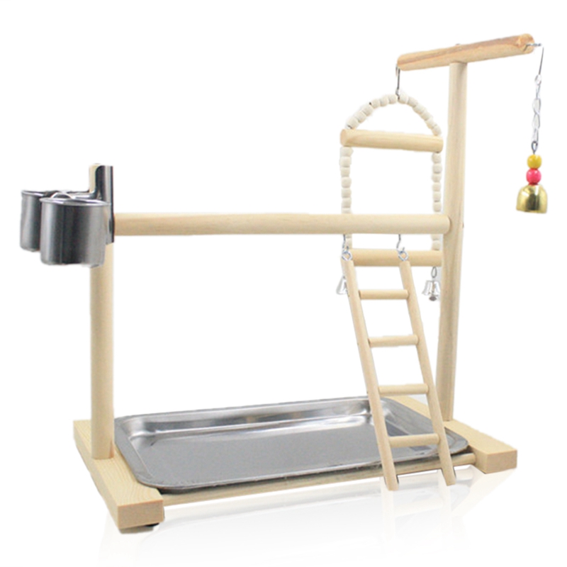 Parrots Wooden Stand Bird Play Activity Center Pla... – Grandado