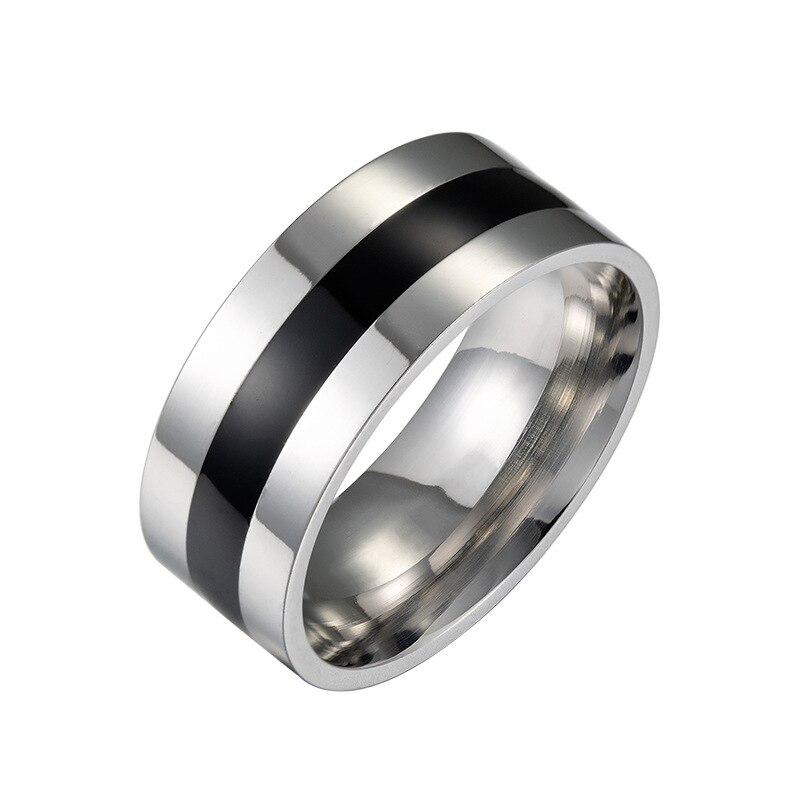316l mænd epoxy titanium rustfri ring elsker par r... – Grandado