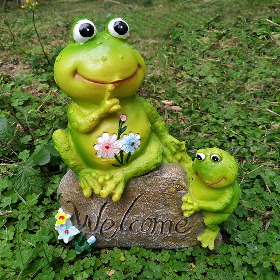 Cute Resin Statue Garden Store Decorative Frog Scu... – Vicedeal