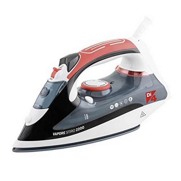 Steam Iron DI4 VAPORE STIRO 280 ml 2200W Black Red – Grandado