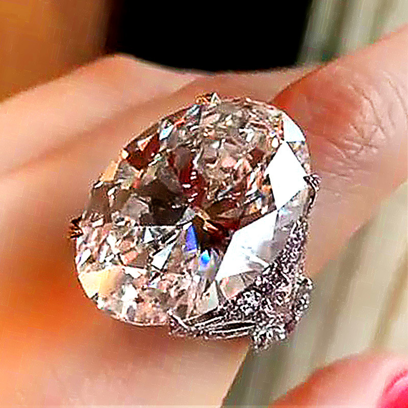 Anillo de boda de piedra blanca de circón para muj... – Grandado