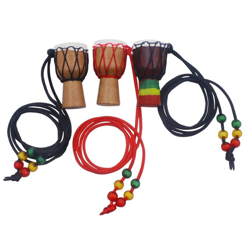 3Pcs Liep Kleur Houten Classic Mini Djembe Ketting... – Vicedeal