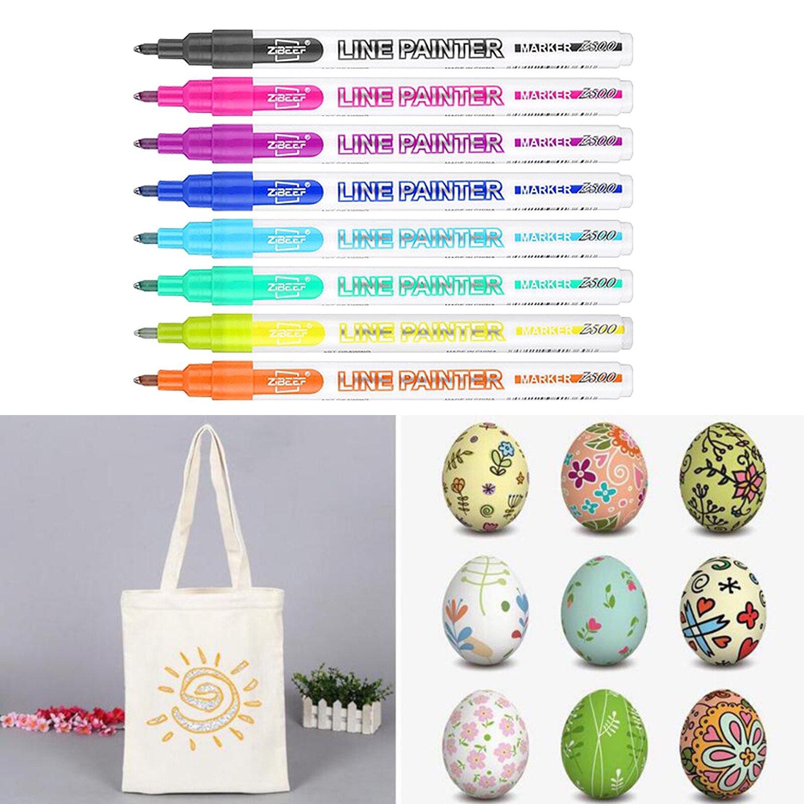 Outline Marker Pen 8/12 Colors Craft Projects 0.7m... – Grandado
