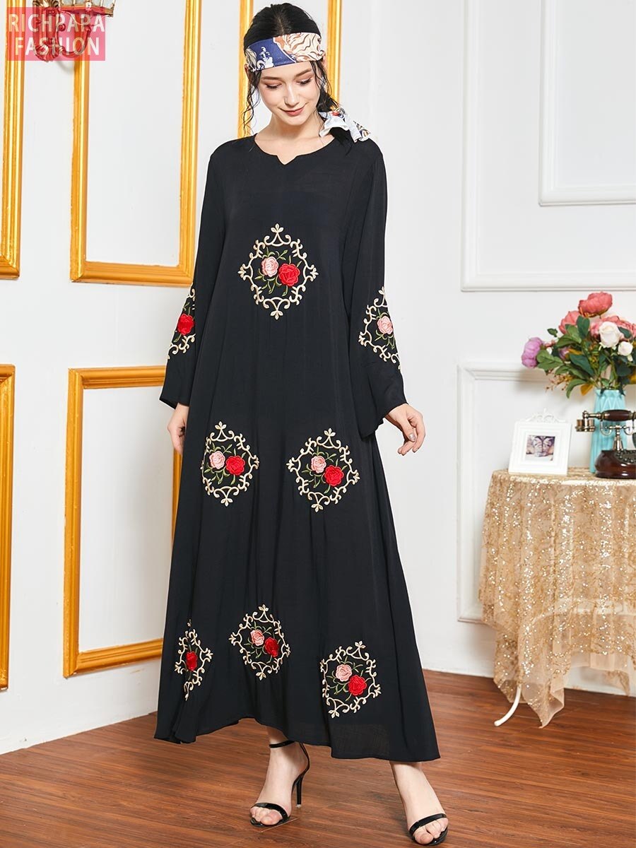 Kaftan Dubai Muslim Abaya Turkey Hijab Dress Islam... – Grandado