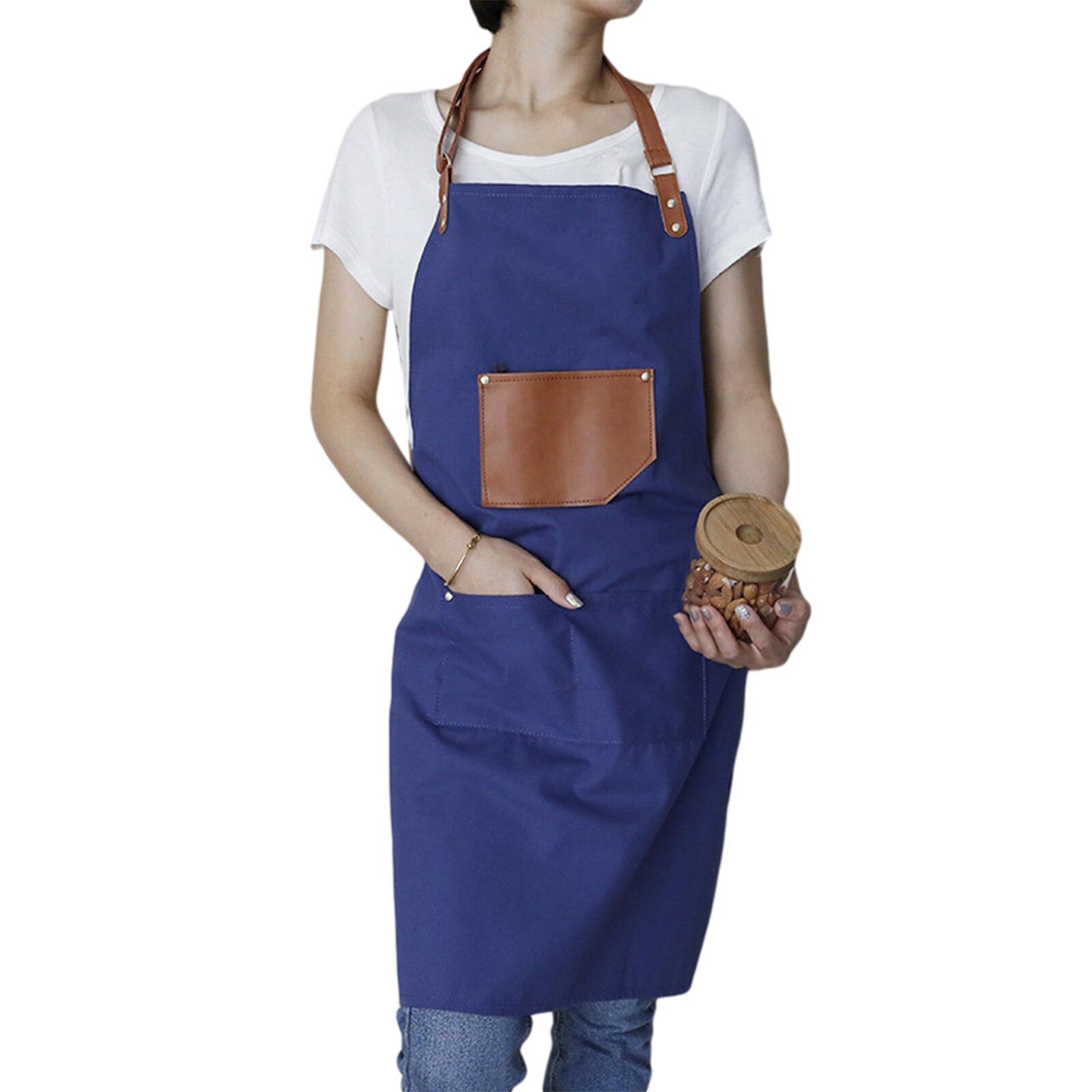 Multi-Pocket Kitchen Apron Sleeveless Adjustable H... – Grandado