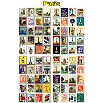 80 pcs/set DIY Vintage Retro Stamp Stickers Paris ... – Grandado