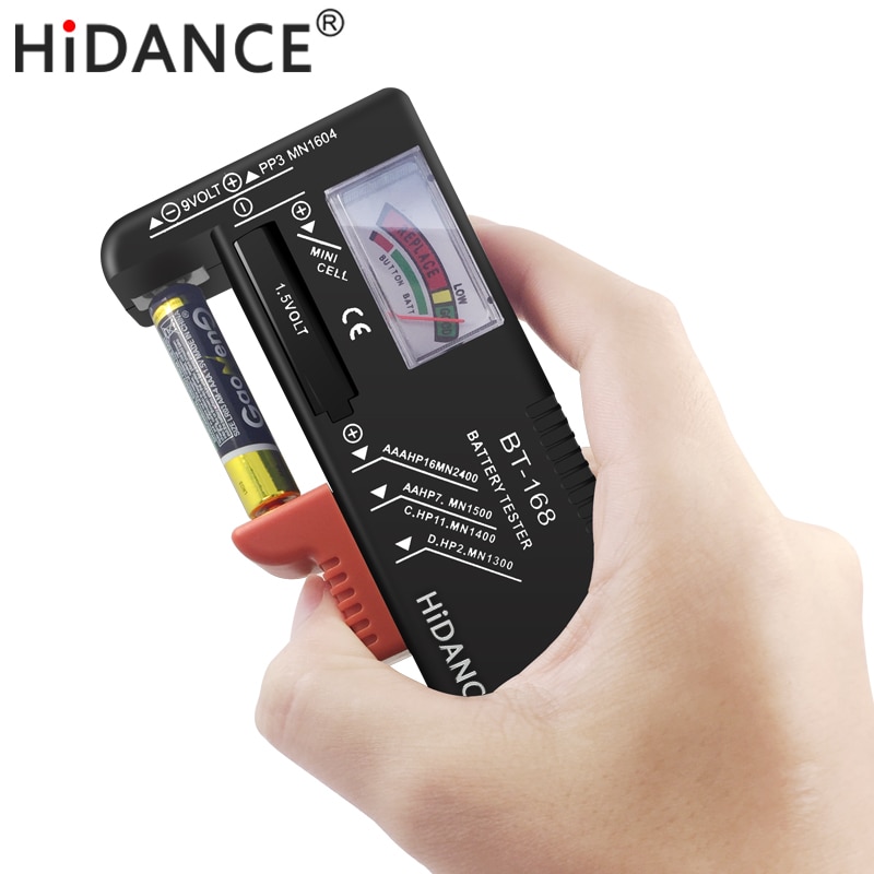 HiDANCE battery tester capacity aa aaa 1.5v 9v pow... – Grandado