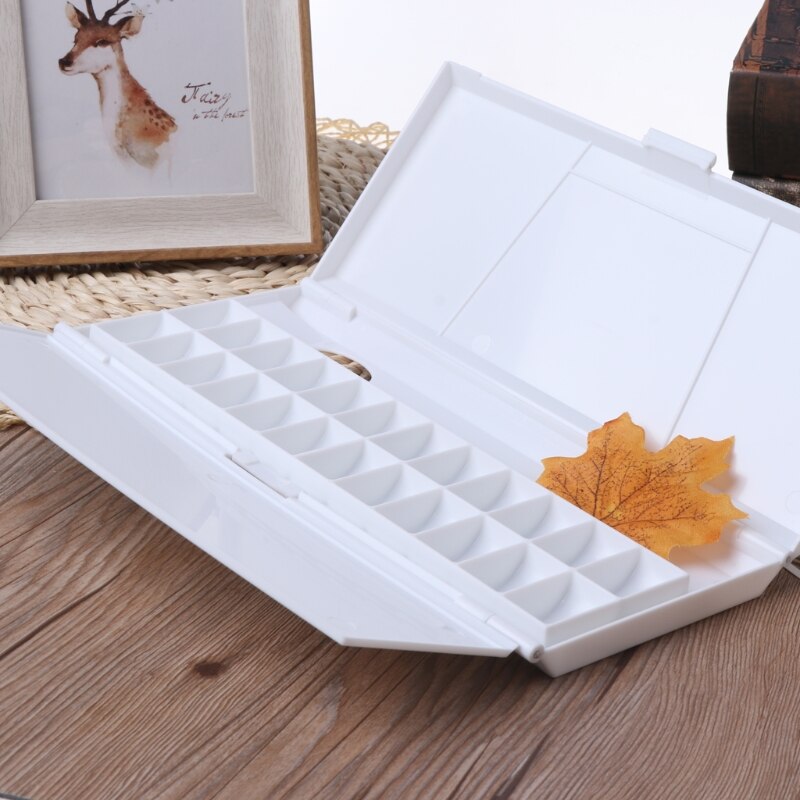 Watercolor Paint Palette 24 Grid Art Plastic Palet... – Grandado