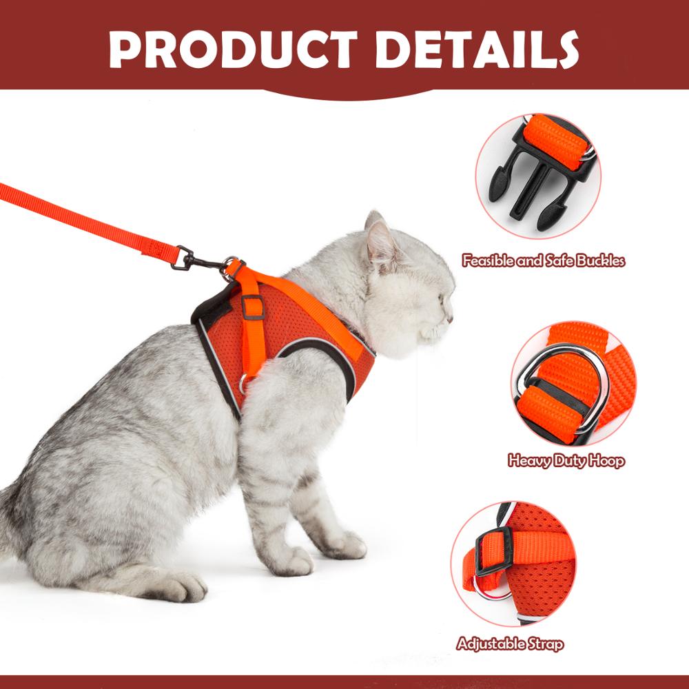 Cat Harness Vest Safety Puppy Chest Strap Polyeste... – Vicedeal