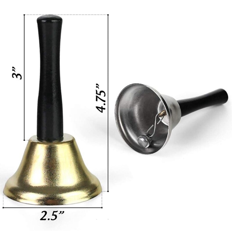 Hand Bells, 2PCS Call Bell Handheld Bell Service B... – Vicedeal