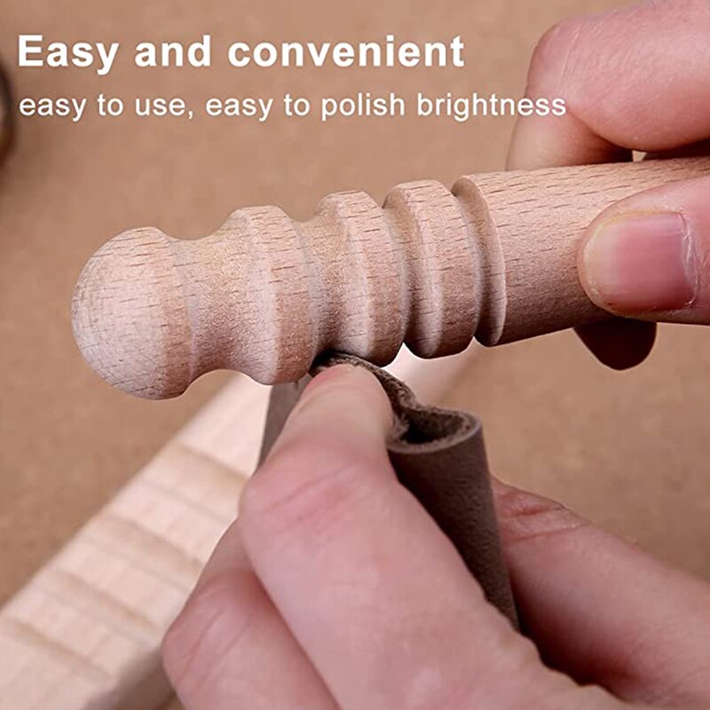 Jiwuo Wood Leather Edge Burnisher Wood Slicker Lea... – Grandado