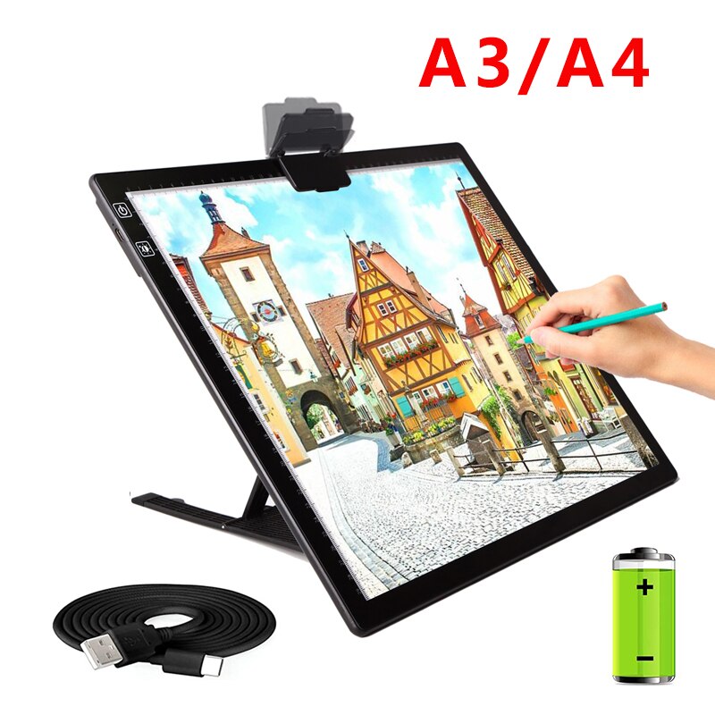 A3/A4 Light Pad Wireless Battery Powered Light Box... – Vicedeal