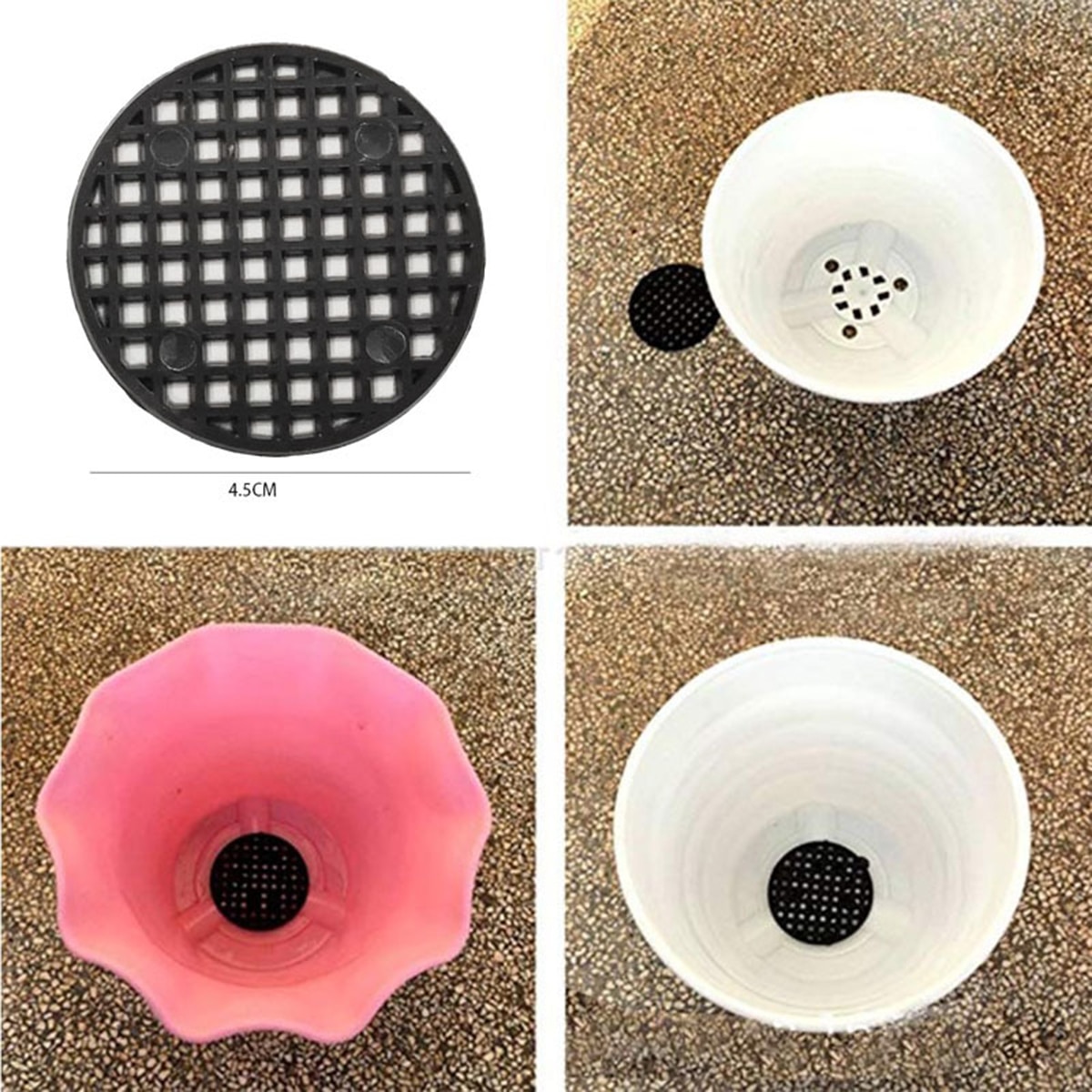 Flower Pot Hole Mesh Pads 2.5cm 4.5cm 7.5cm Round ... – Grandado
