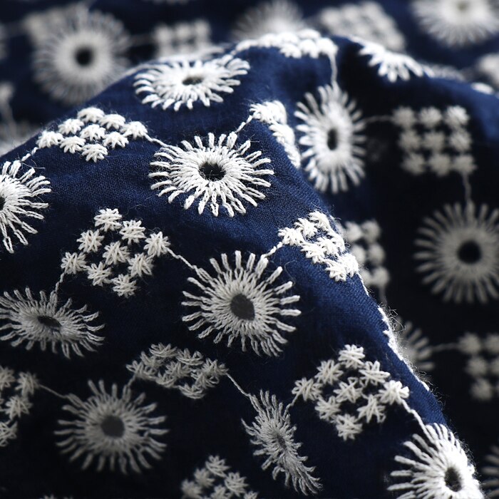 one meter cotton tissu Hollow out embroidery fabri... – Grandado