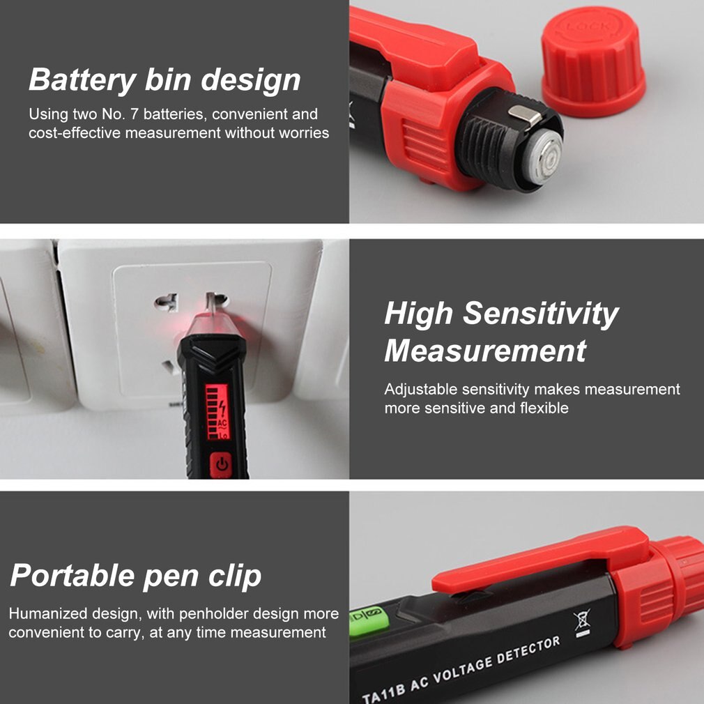 TA11B+ Digital Pen 12-1000V AC Voltage Detectors N... – Grandado