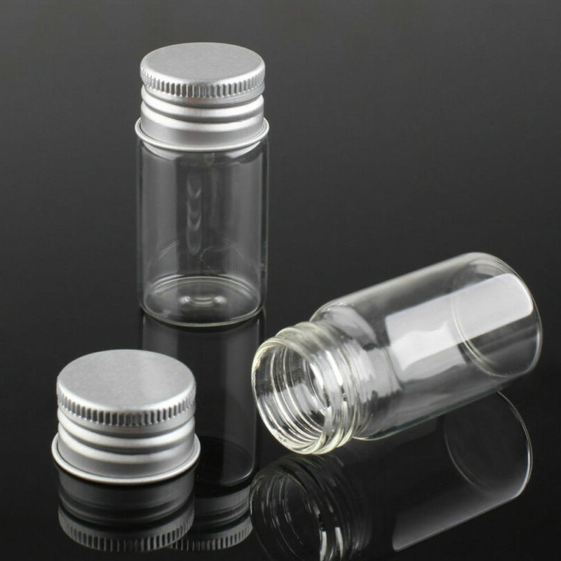 10pcs glass sample bottles with aluminum caps, cos... – Grandado