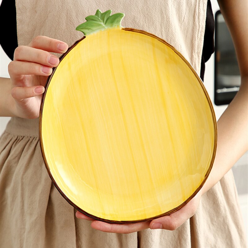 Pineapple Tableware Ceramic Bowl Simple Fruit Sala... – Grandado